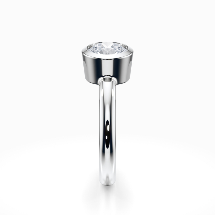 Platinum Bezel Engagement Ring Setting