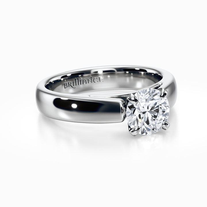 4 Mm Diamond Engagement Ring In Platinum