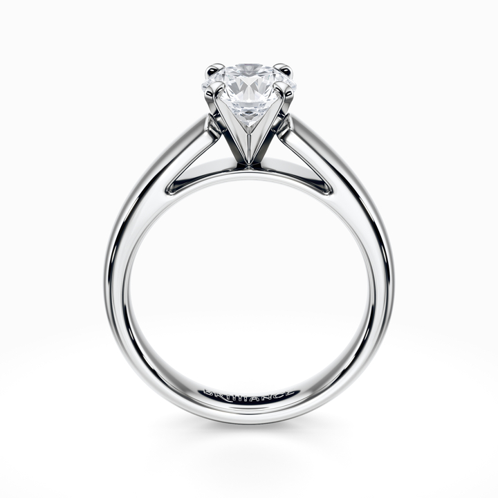 4 Mm Diamond Engagement Ring In White Gold