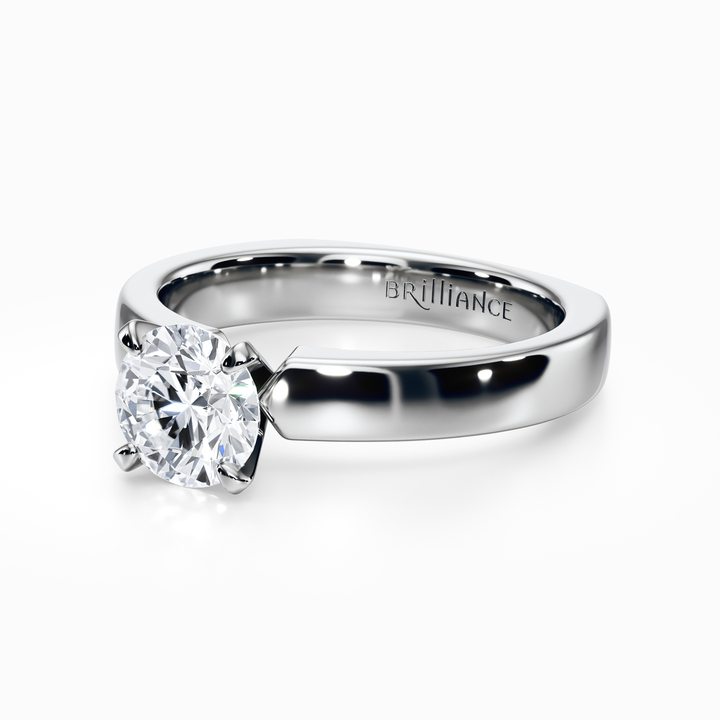 Euro Shank Diamond Engagement Ring Setting In Platinum