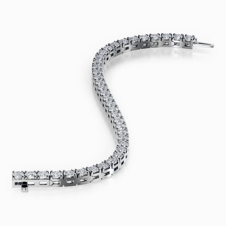 Lab Diamond Bracelet in White Gold (10 Carat)