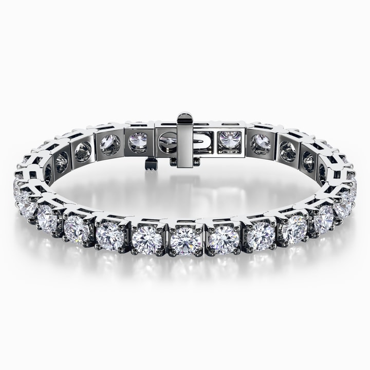 Lab Diamond Bracelet in White Gold (25 Carat)