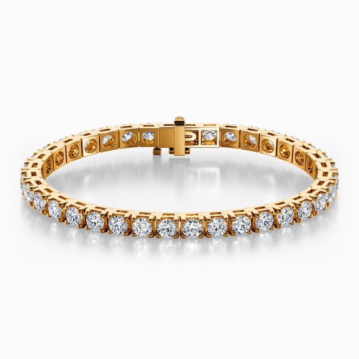 Lab Diamond Bracelet in Yellow Gold (12 Carat)