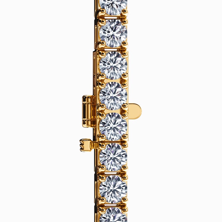 Lab Diamond Bracelet in Yellow Gold (12 Carat)
