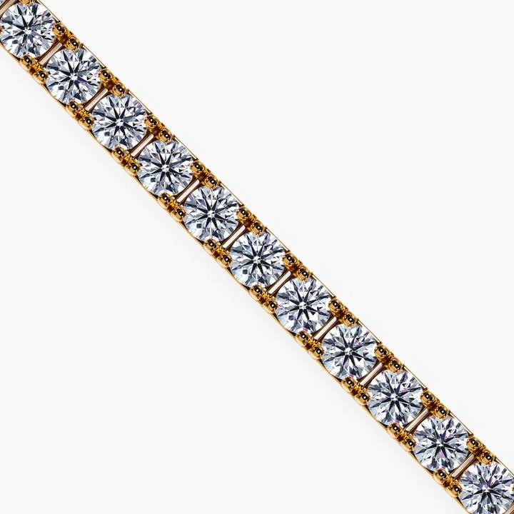 Lab Diamond Bracelet in Yellow Gold (2 Carat)