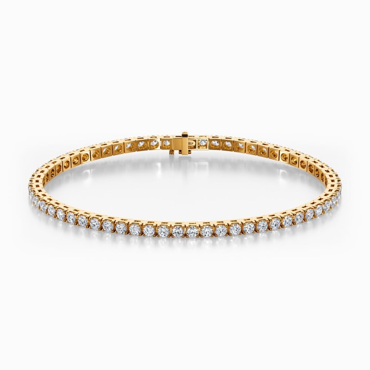 Lab Diamond Bracelet in Yellow Gold (2 Carat)
