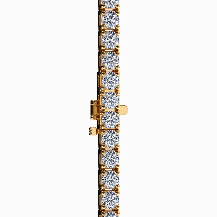 Lab Diamond Bracelet In Yellow Gold (3 Carat)