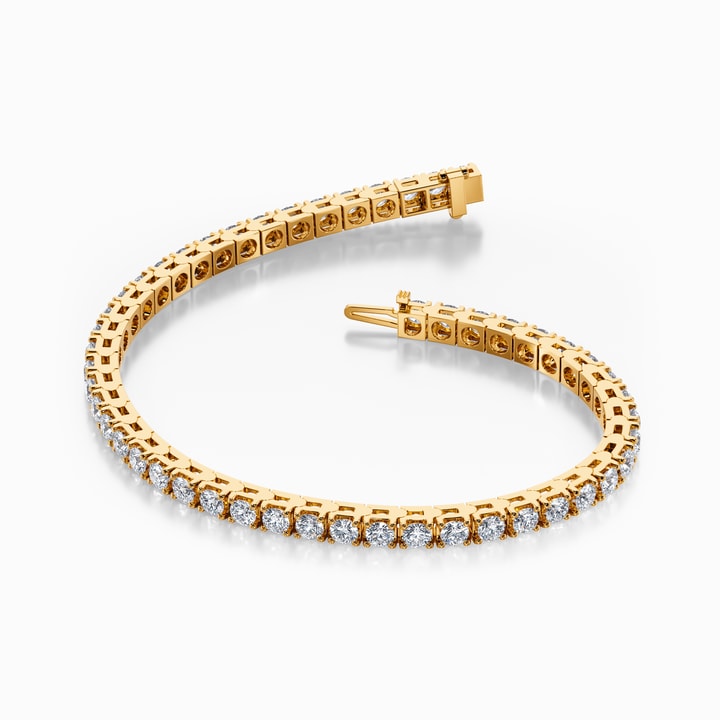Lab Diamond Bracelet in Yellow Gold (5 Carat)
