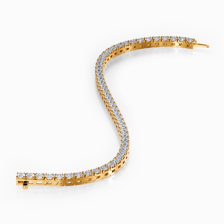 Lab Diamond Bracelet in Yellow Gold (5 Carat)