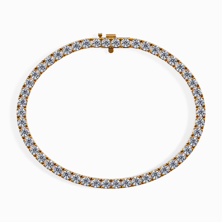 Lab Diamond Bracelet in Yellow Gold (5 Carat)