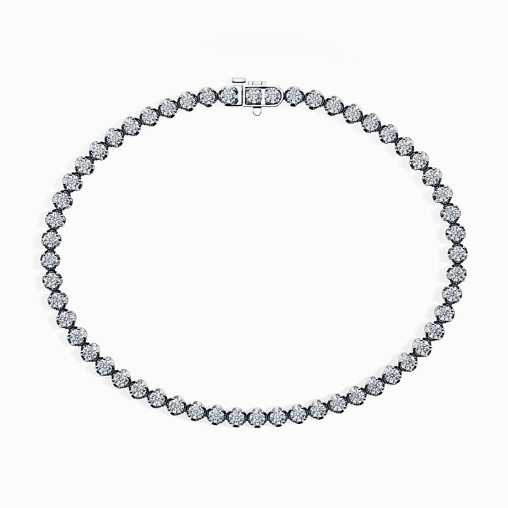 Line Illusion Lab Diamond Bracelet in White Gold (1 Carat)
