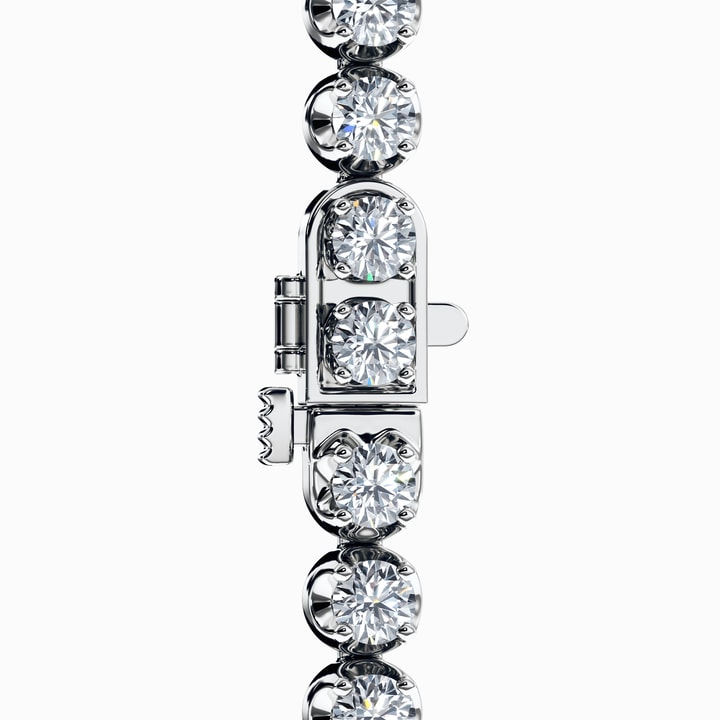 Line Illusion Lab Diamond Bracelet in White Gold (1 Carat)