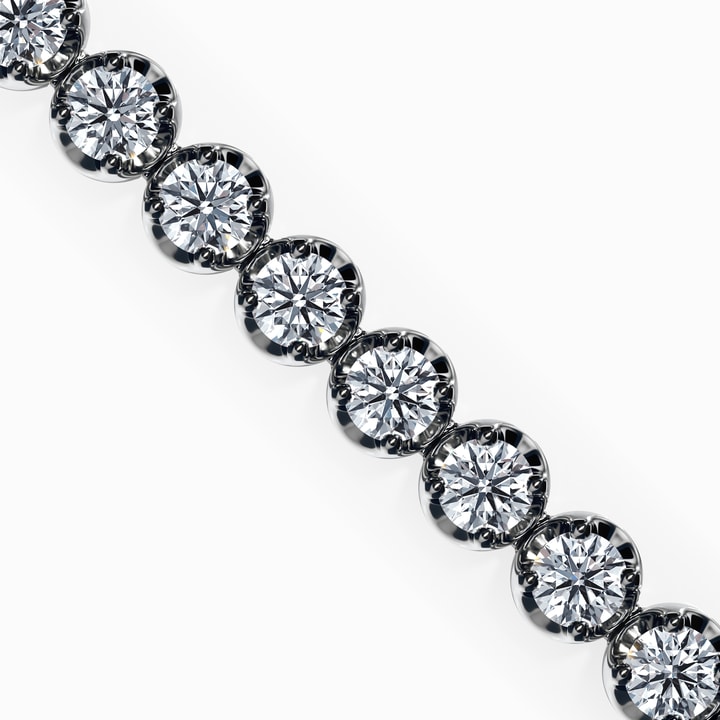 Line Illusion Lab Diamond Bracelet in White Gold (1 Carat)