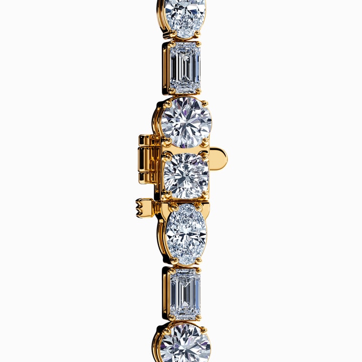 Mixshape Lab Diamond Bracelet in Yellow Gold (15 Carat)