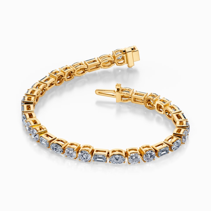 Mixshape Lab Diamond Bracelet in Yellow Gold (15 Carat)