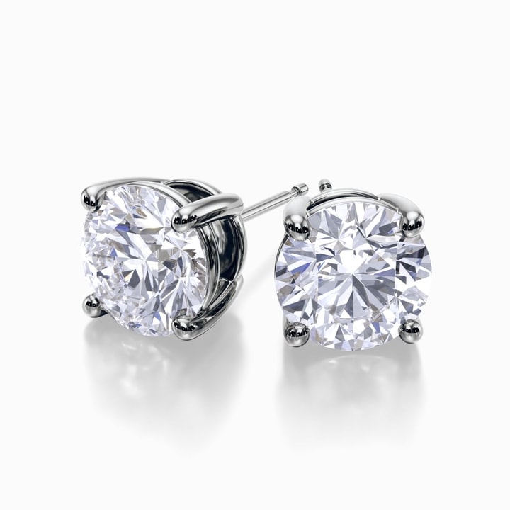 3 Carat Lab Grown Diamond Studs in White Gold