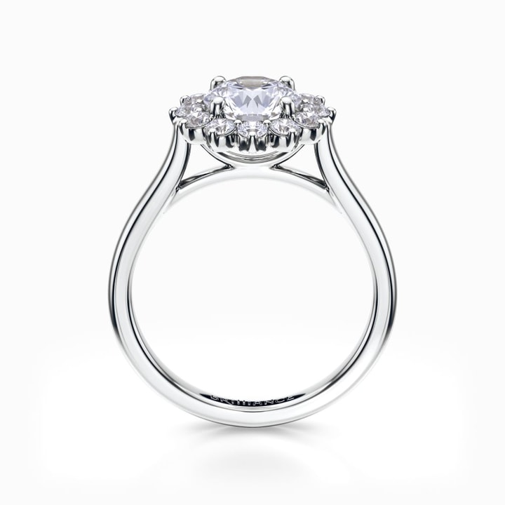 Aurora Diamond Engagement Ring in White Gold