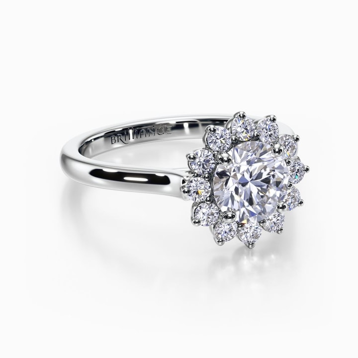 Aurora Diamond Engagement Ring in White Gold