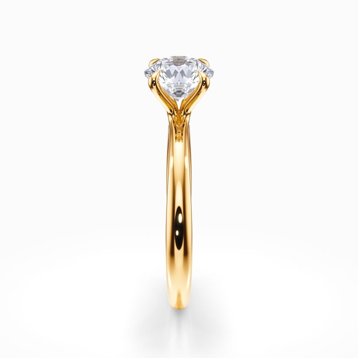 Blooming Solitaire Engagement Ring in Yellow Gold