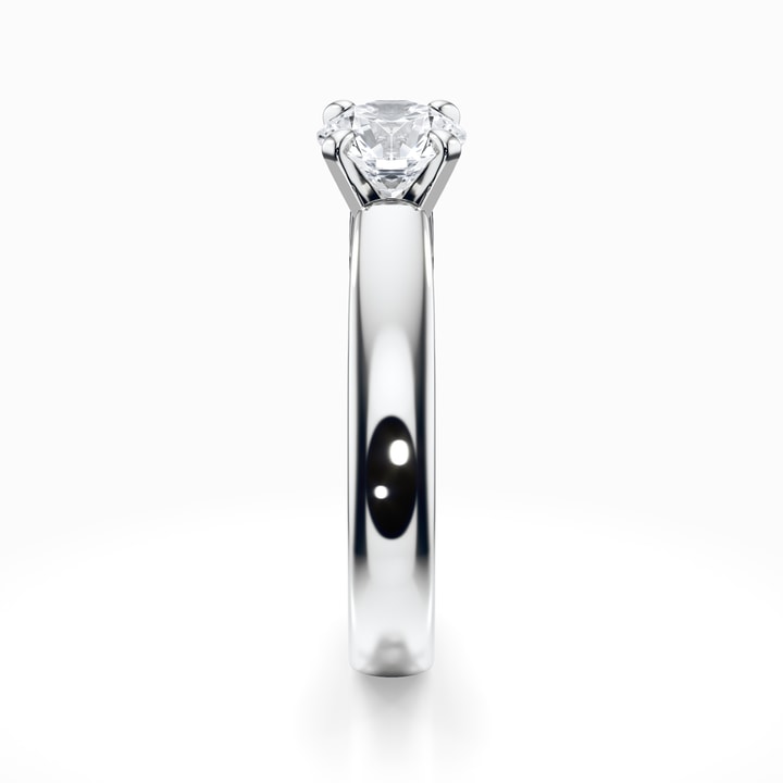 4 Mm Diamond Engagement Ring In White Gold