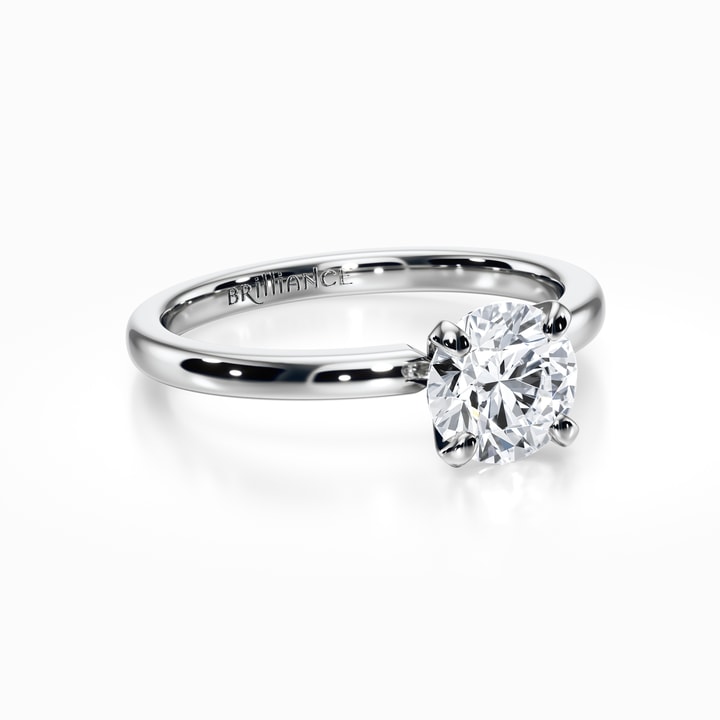 Comfort-Fit Solitaire Engagement Ring in Platinum (2 mm)