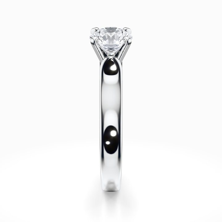 Platinum Contour Engagement Ring Setting