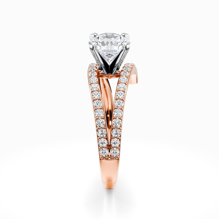 Wrap Around Diamond Ring | Rose Gold