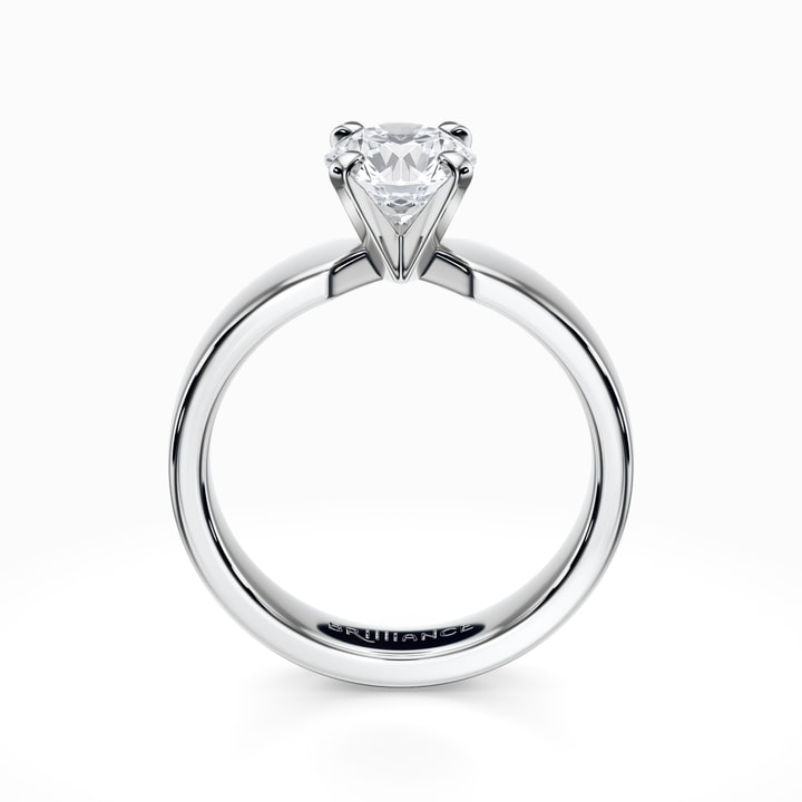 4mm Wide Diamond Engagement Ring In Platinum