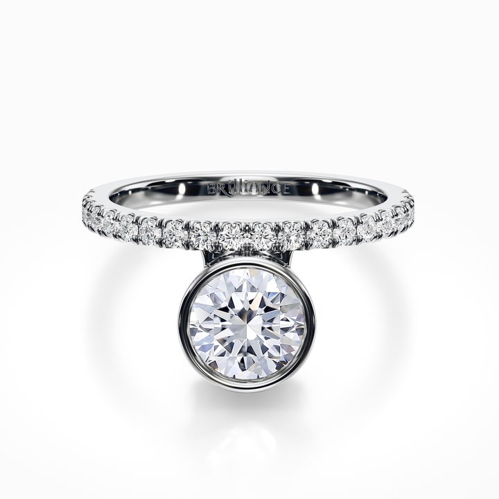Floating Diamond Ring | Pave Setting