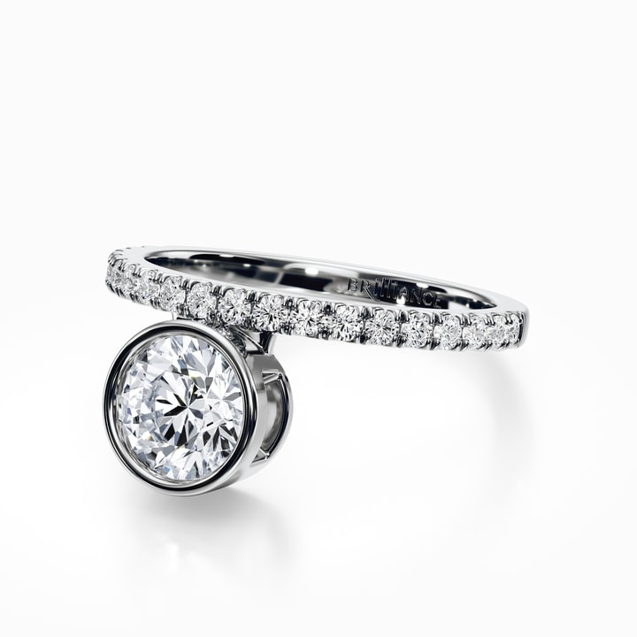 Floating Diamond Ring | Pave Setting
