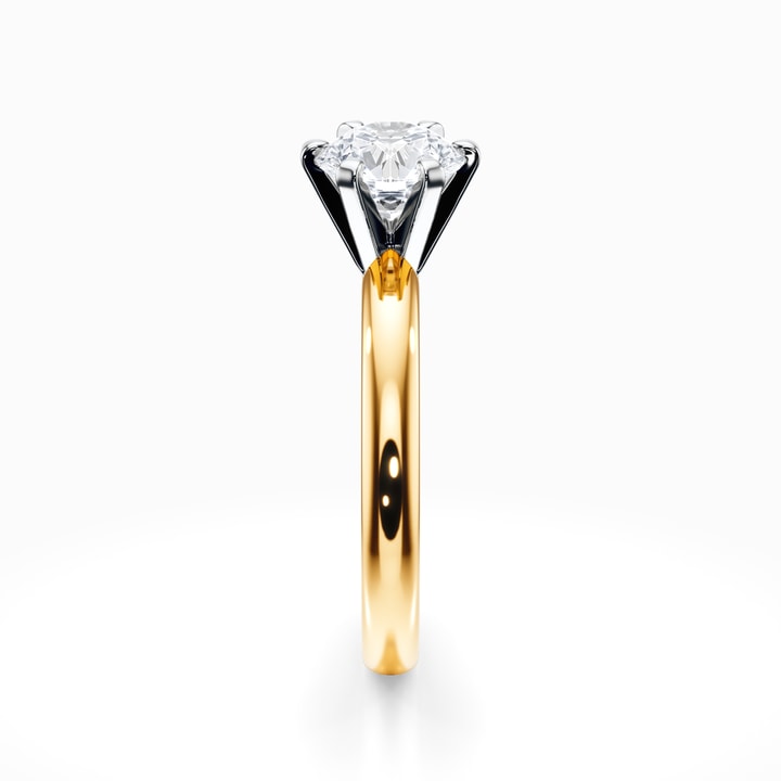 Six-Prong Solitaire Engagement Ring in Yellow Gold