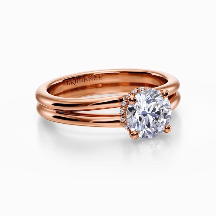 Stella Diamond Engagement Ring in Rose Gold