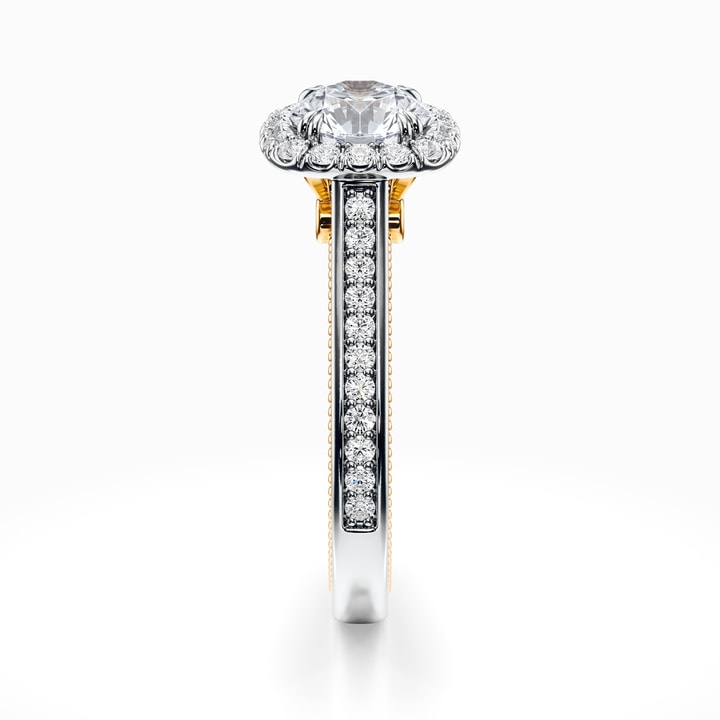 Antique Platinum And Yellow Gold Diamond Engagement Ring