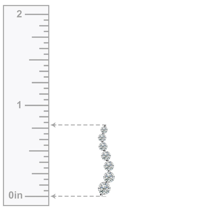 Journey Diamond Pendant in White Gold (1/2 ctw)