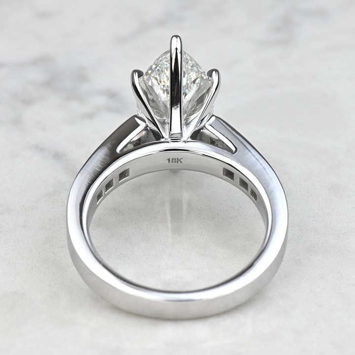 3.75 Carat Lab Created Marquise Diamond Princess Channel Set Engagement ...