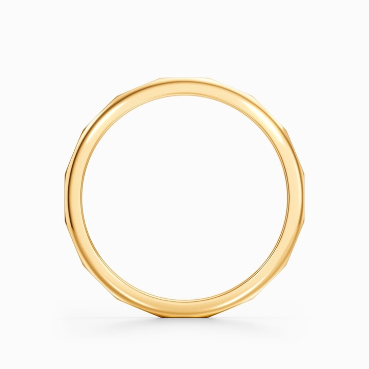Faceted Gold Wedding Ring For Women