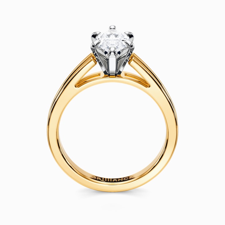 Marquise Lab Diamond Vision Ring in Yellow Gold