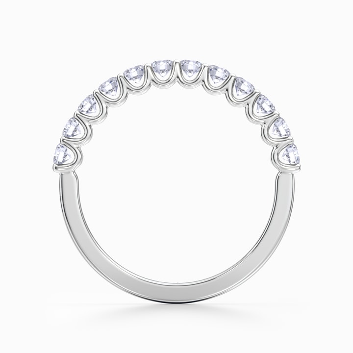 Round Lab Diamond Flow Ring in White Gold