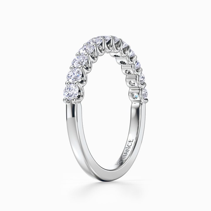 Round Lab Diamond Flow Ring in White Gold