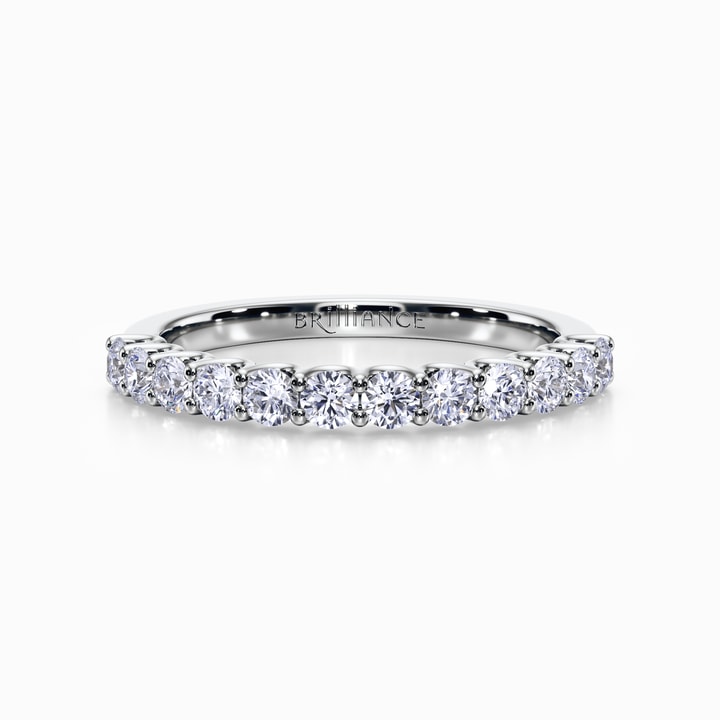 Round Lab Diamond Flow Ring in White Gold