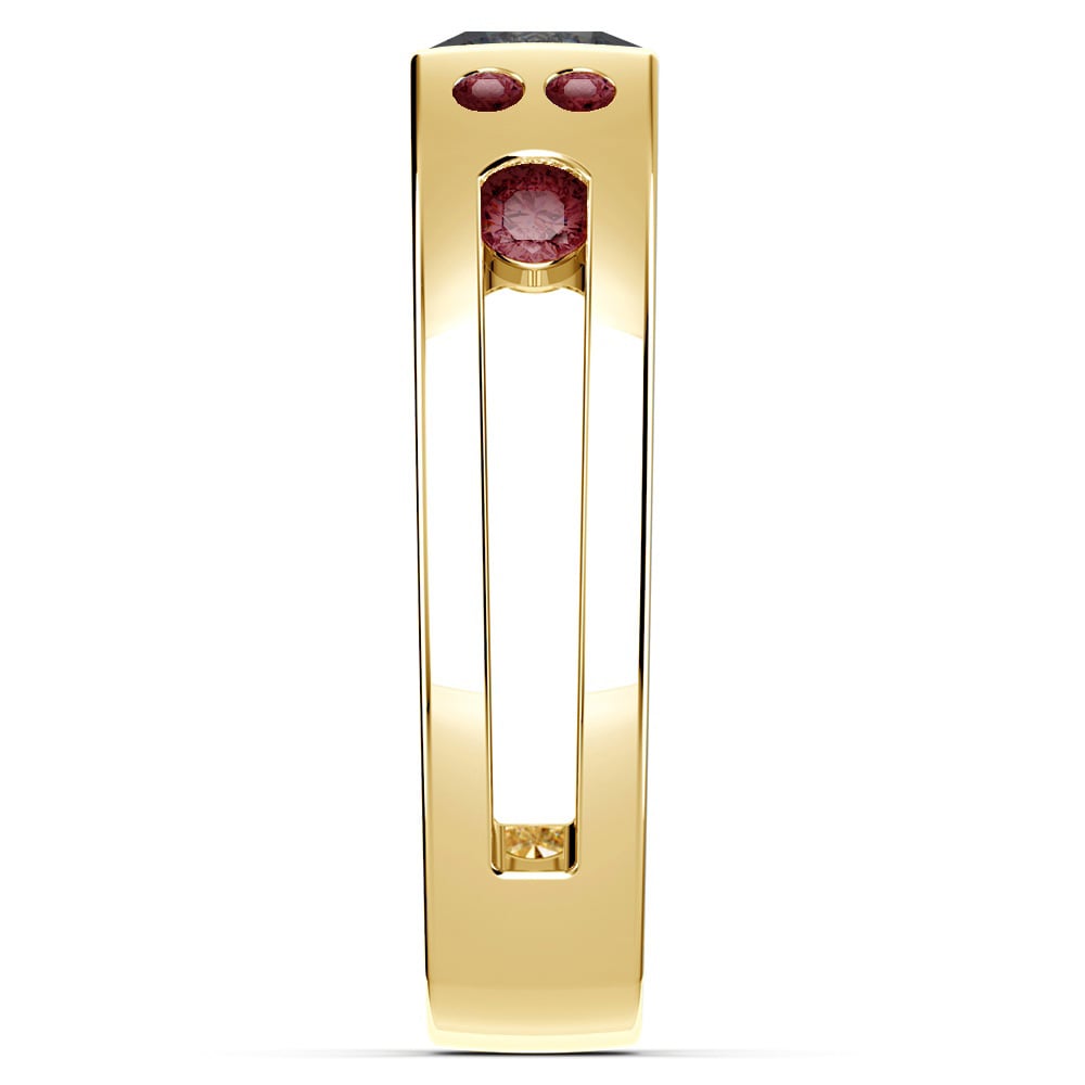 Apollo Mens Garnet Ring In Gold