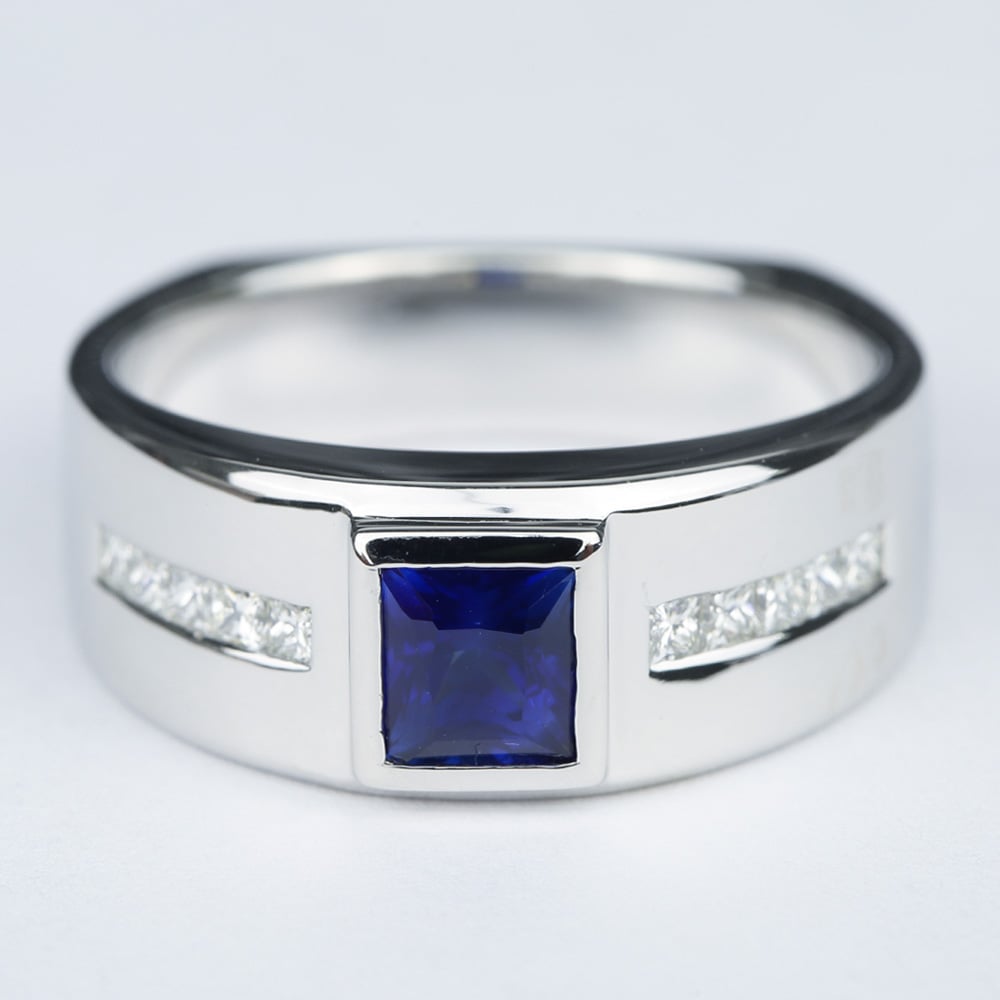 Blue Sapphire Mens Ring | Orion Diamond Mangagement Ring