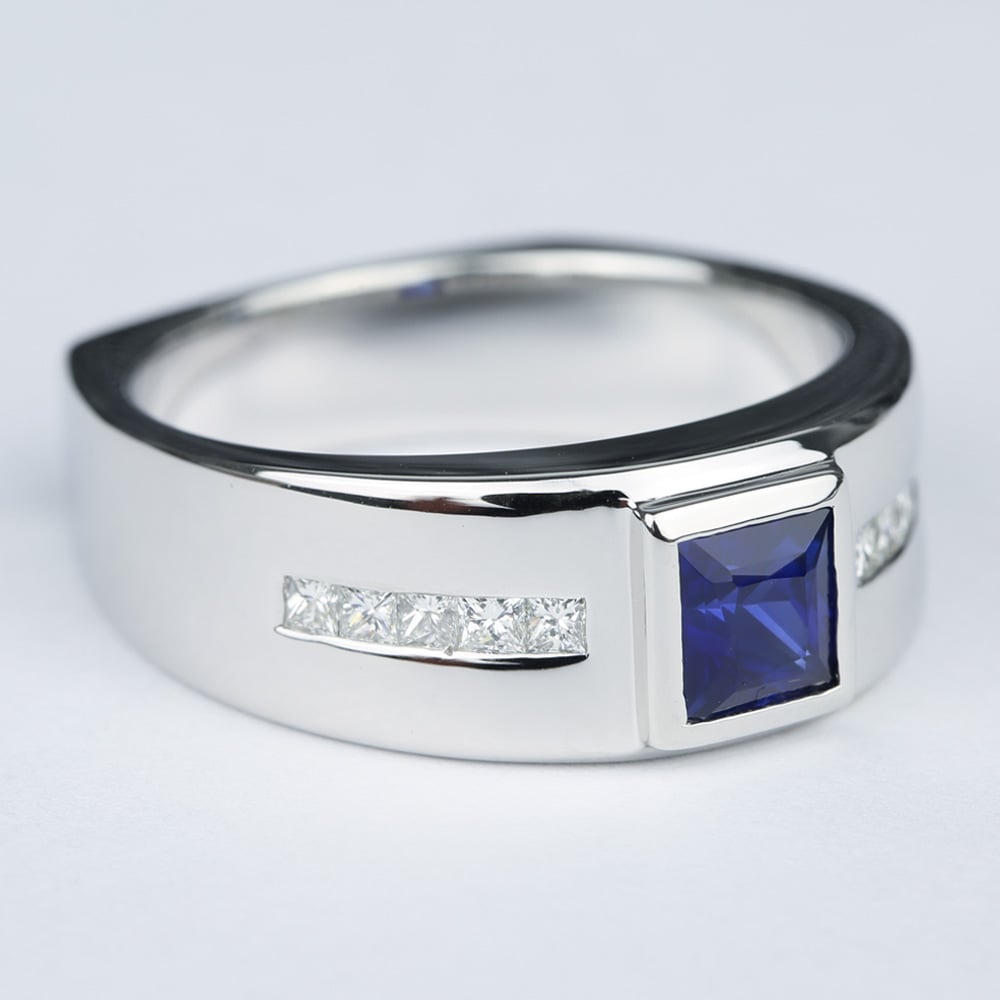 Blue Sapphire Mens Ring | Orion Diamond Mangagement Ring