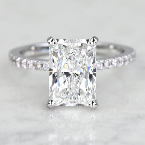 2 Carat Lab Created Radiant Diamond White Gold Solitaire Engagement Ring