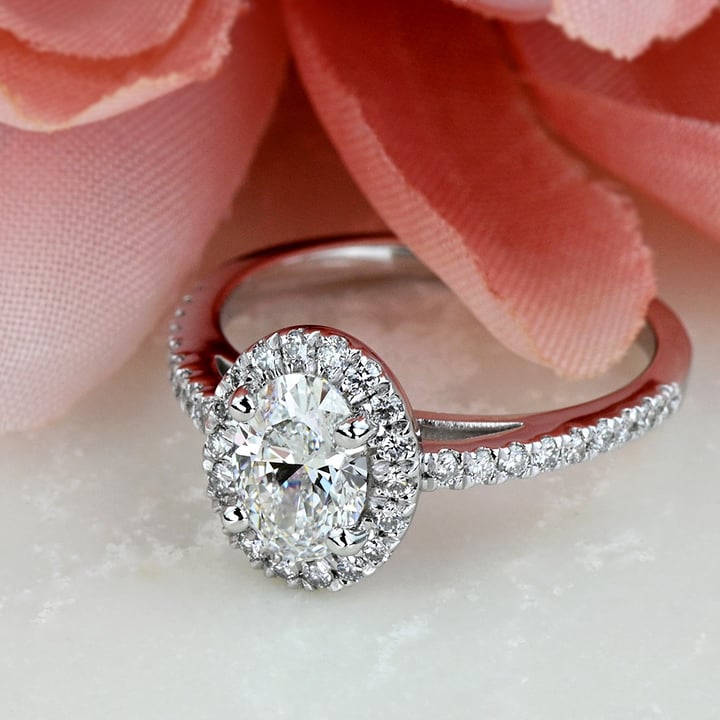 Floating Halo Engagement Ring