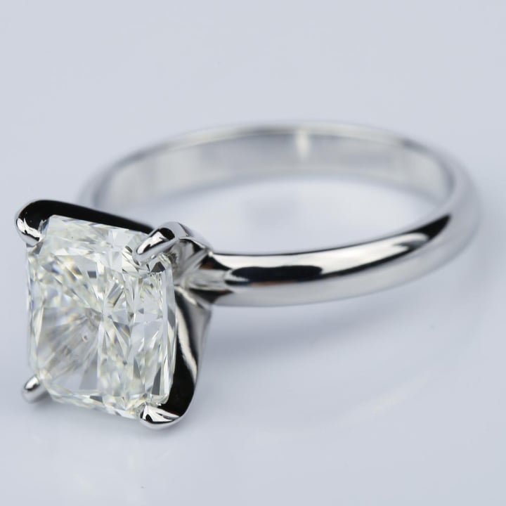 3.5 Carat Radiant Cut Diamond Engagement Ring
