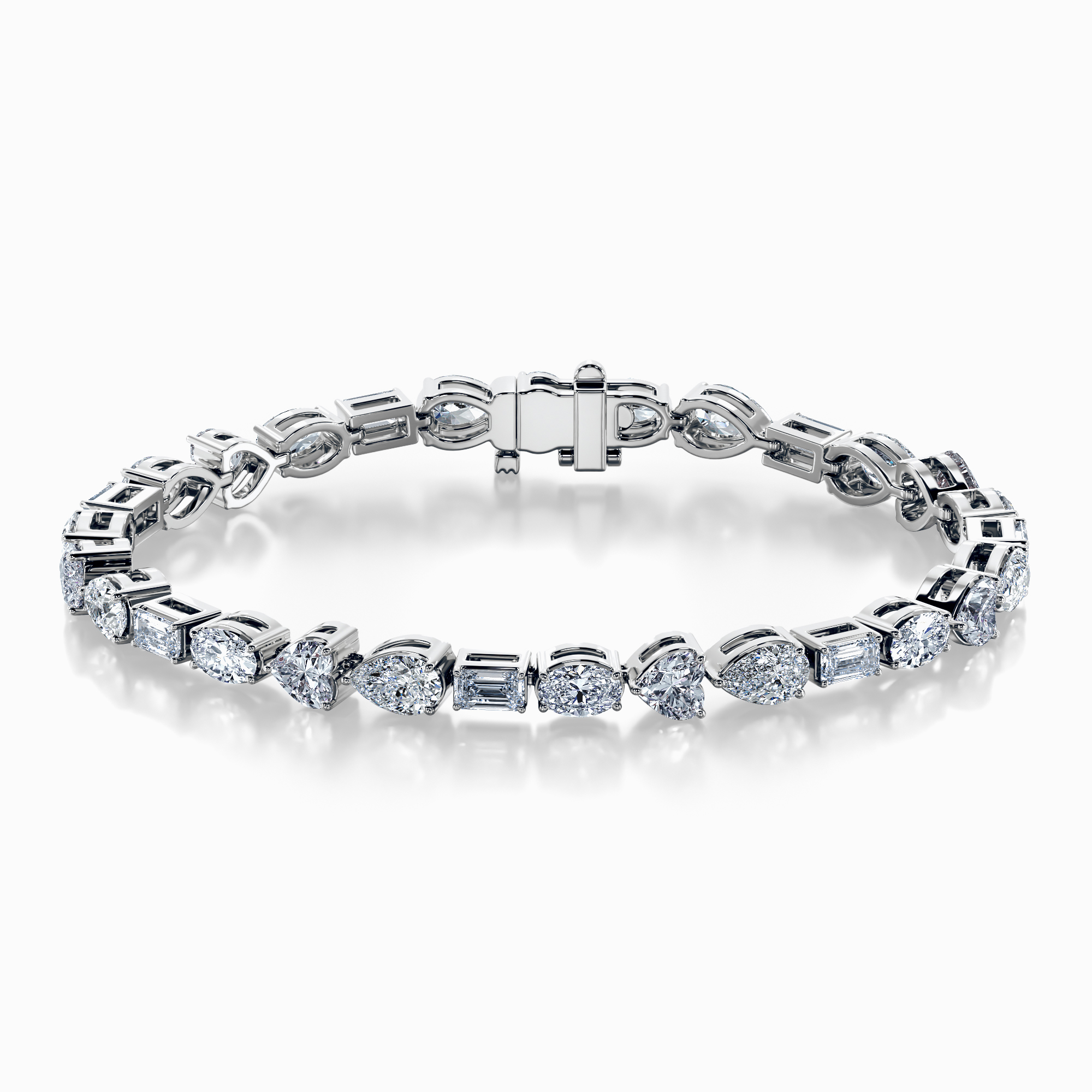 Mixshape Lab Diamond Bracelet in White Gold (13 Carat)