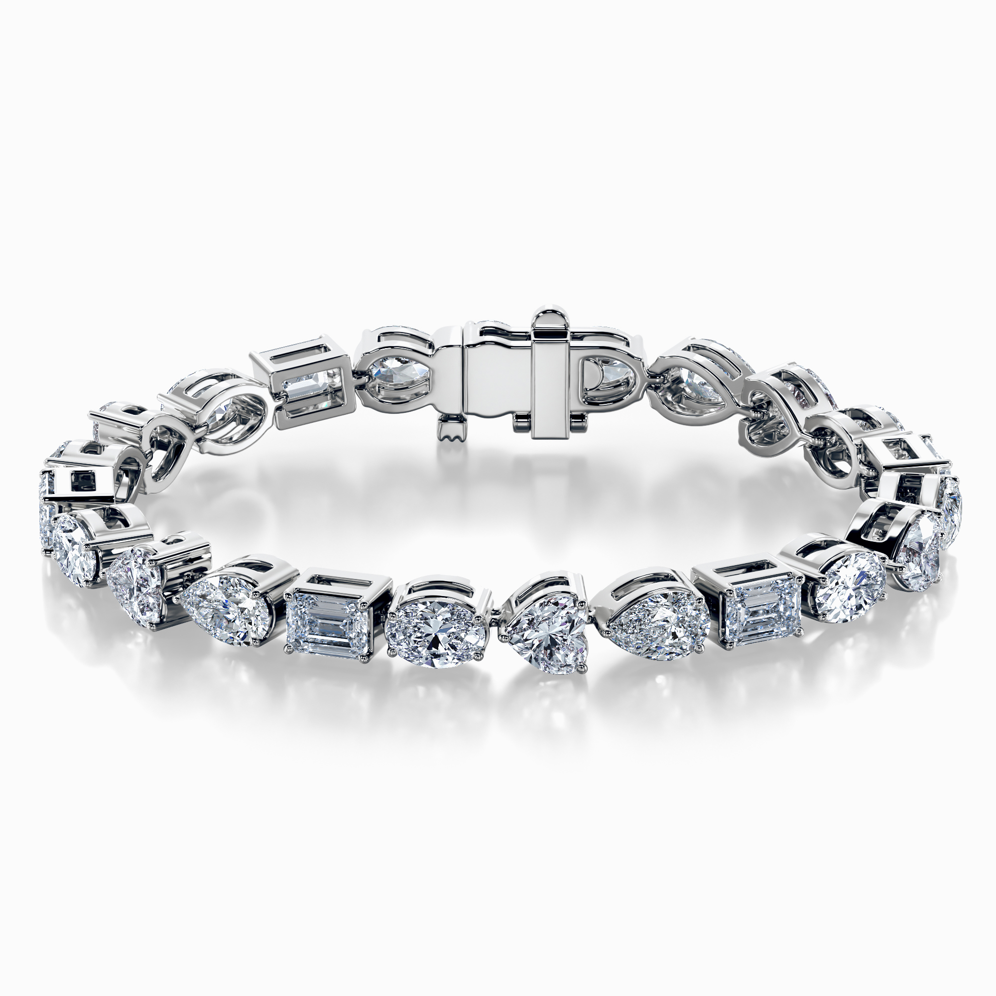 Mixshape Lab Diamond Bracelet in White Gold (21 Carat)