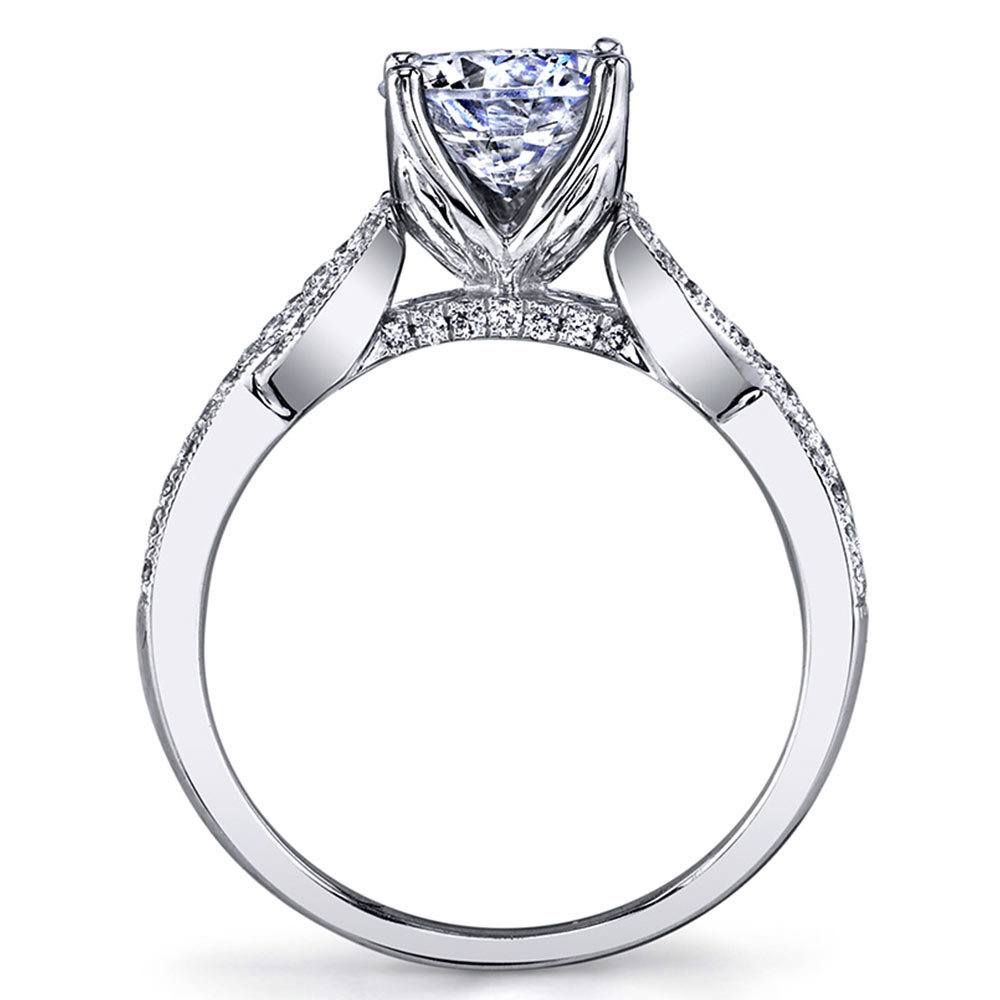 Twisting Split Shank Diamond Engagement Ring Setting