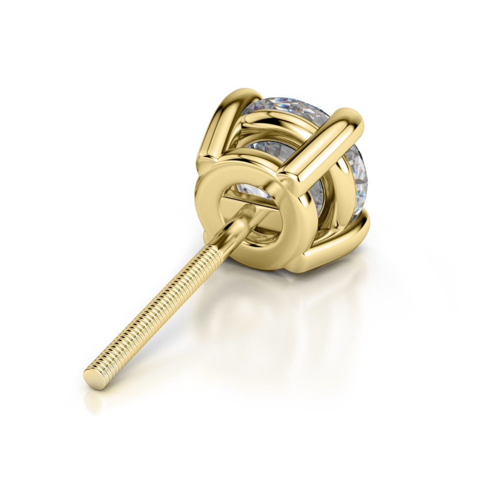 14K Gold Single Stud Earring (3/8 Ctw)